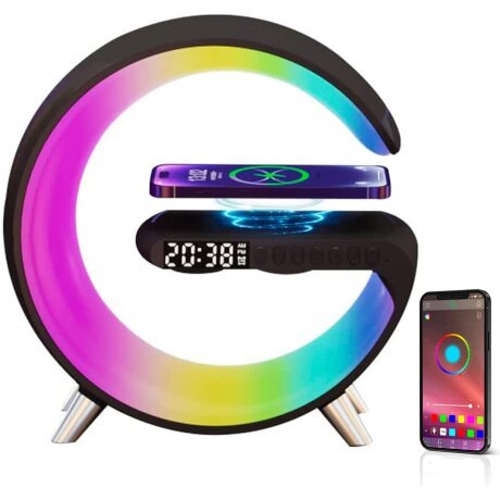 Lampa Smart LED RGB si Incarcator Wireless 15W Ventlex®, Lumini ...